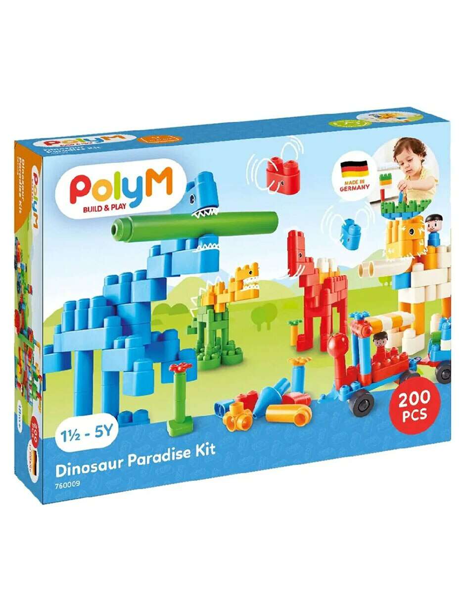 PolyM Dinosaur Paradise Kit 200 pieces – 4kids