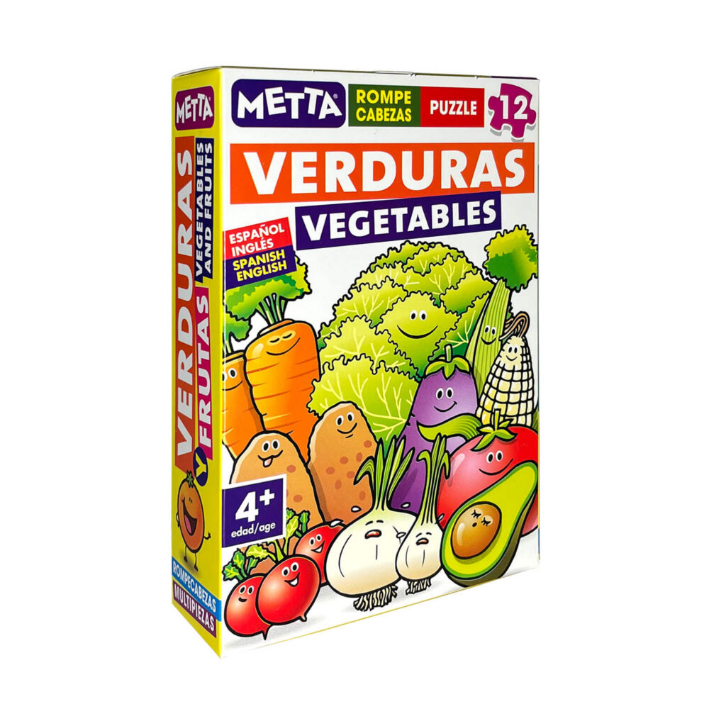 Rompecabezas Verduras y Frutas – Inglés y Español – 4kids
