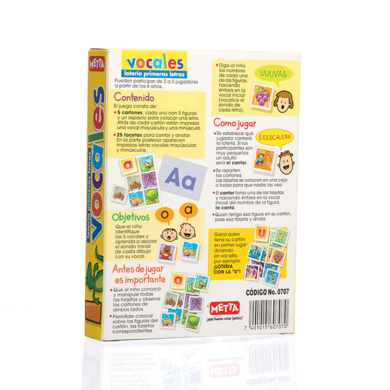 Lotería de las Primeras Letras – Vocales – 4kids