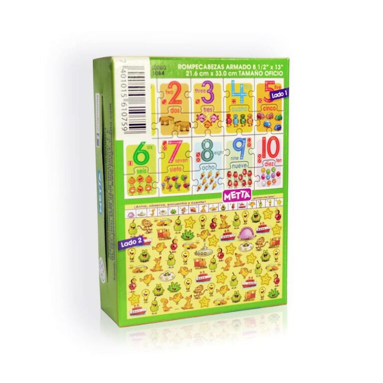 Rompecabezas doble Números – Inglés y Español – 4kids