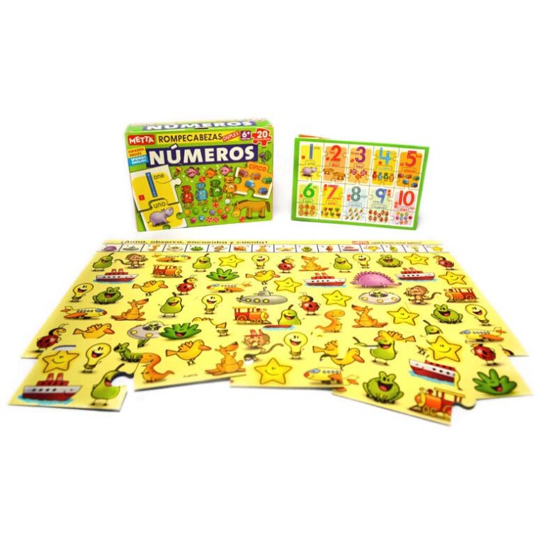 Rompecabezas doble Números – Inglés y Español – 4kids